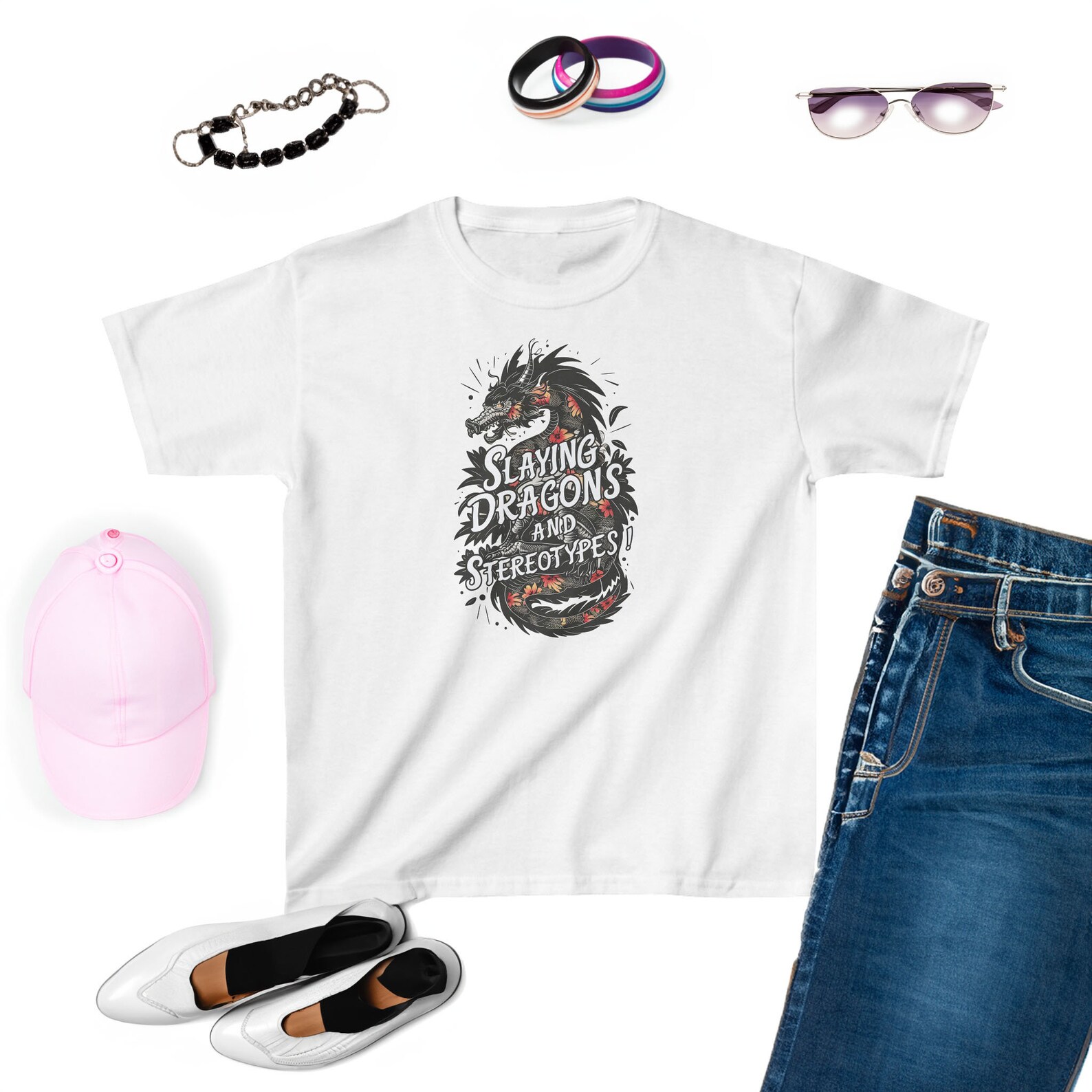 Y2K Baby Tee Dragon Graphic - 'slaying Dragons and Stereotypes ...