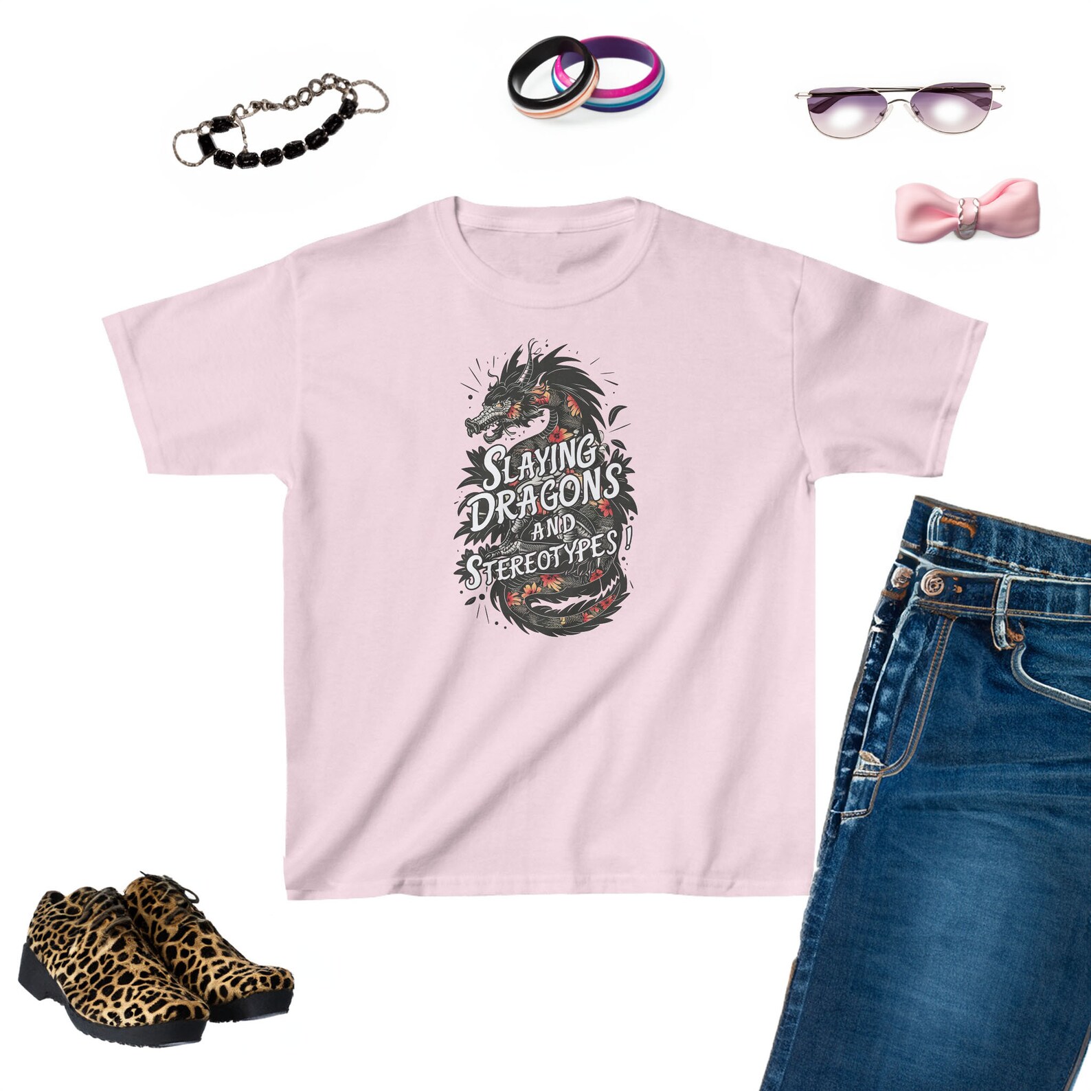 Y2K Baby Tee Dragon Graphic - 'slaying Dragons and Stereotypes ...