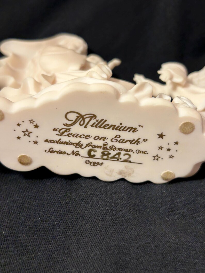 1995 Millenium Peace on Earth Roman Mary Baby Jesus Angel - Etsy