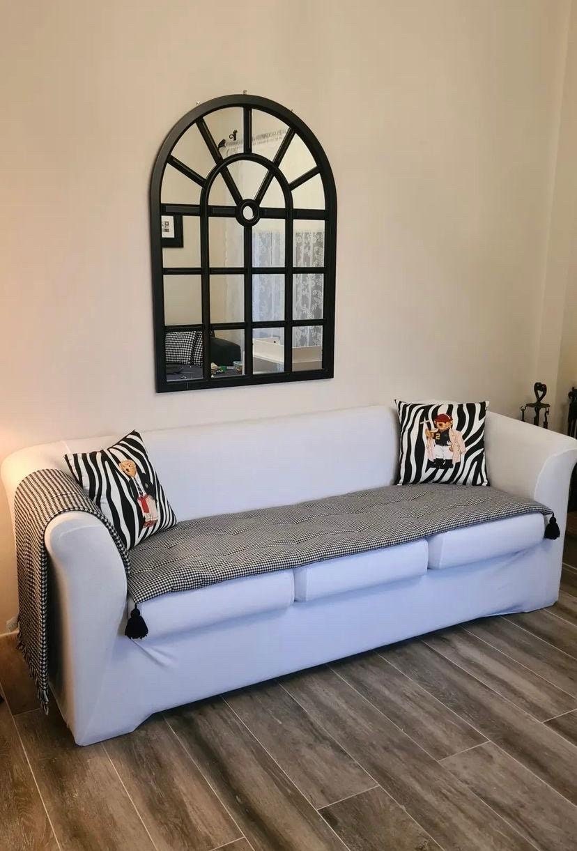 Linen Sofa Topper Couch Cover Pet Friendly Custom Size Handmade Couch ...