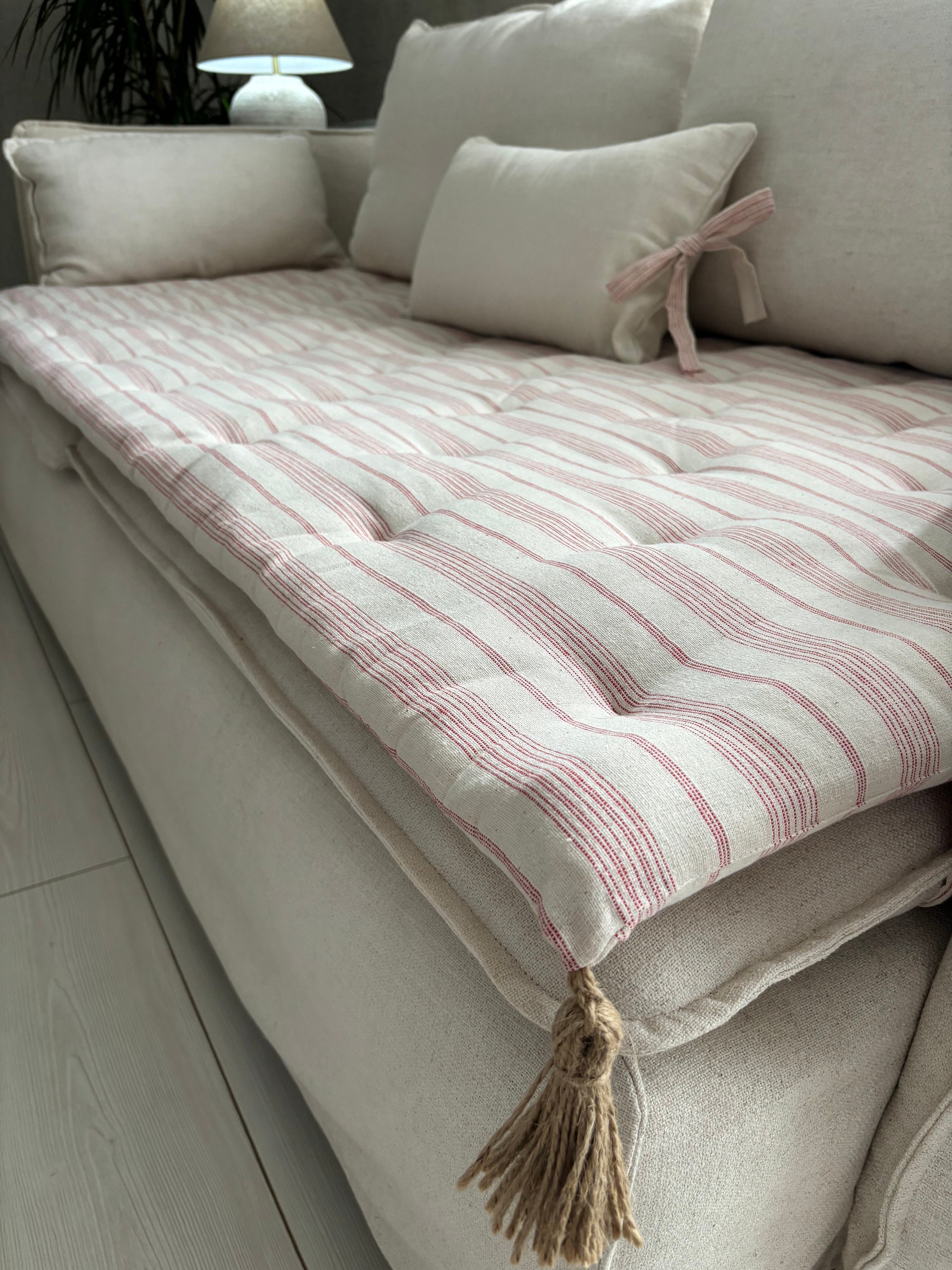 Cotton %100 Fabric Sofa Topper Sofa Cover Slipcovers Washable Custom ...