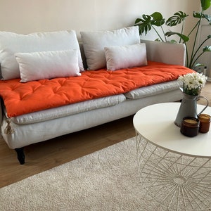 Linen Sofa Topper, Couch Cover, Washable, Dogs and Cats, Custom Size ...