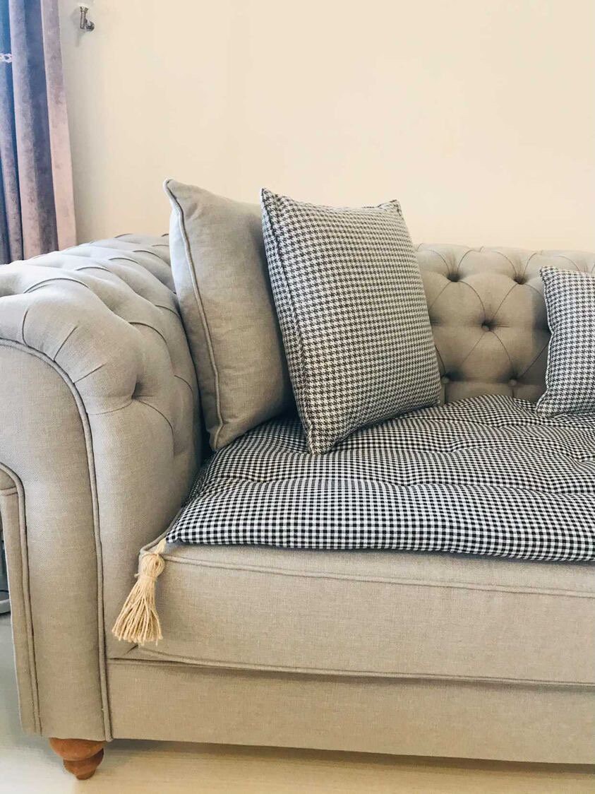 Linen Sofa Topper Couch Cover Pet Friendly Custom Size Handmade Couch ...