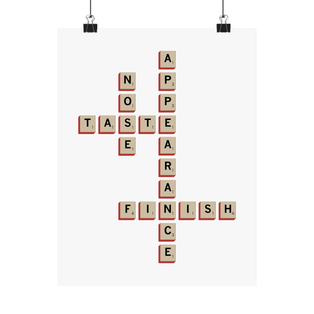 Whisky Tasting Steps Scrabble Design Vertical Poster - Etsy