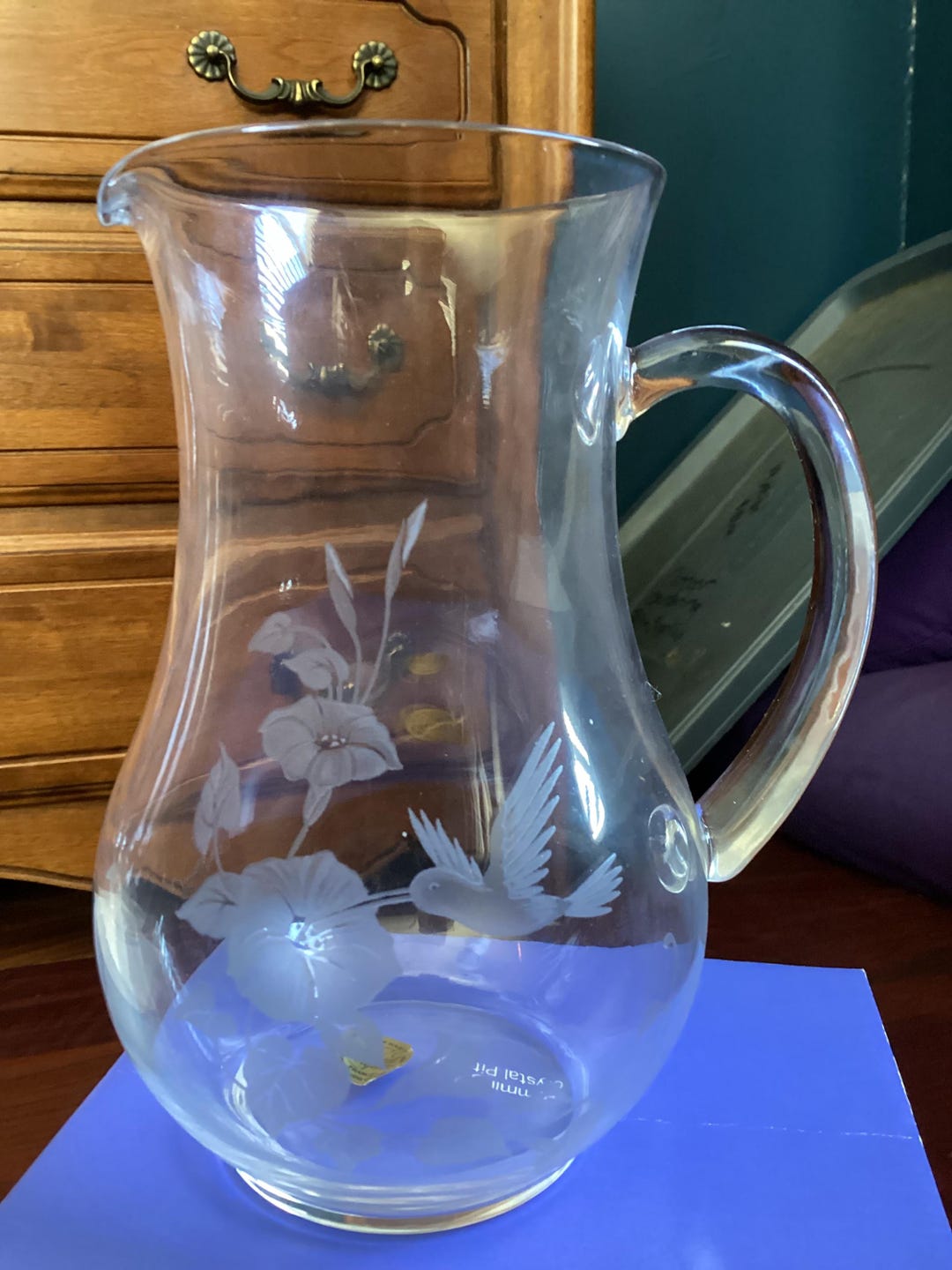 Avon Lead Crystal Hummingbird Pitcher(s) - 2 Available - Etsy