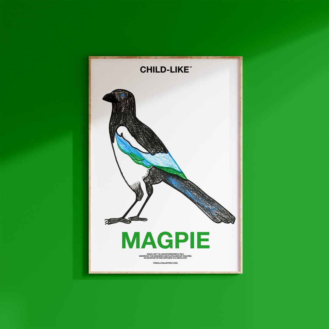 Digital Download, Magpie Wall Art, Nature Prints, Animal Wall Art ...