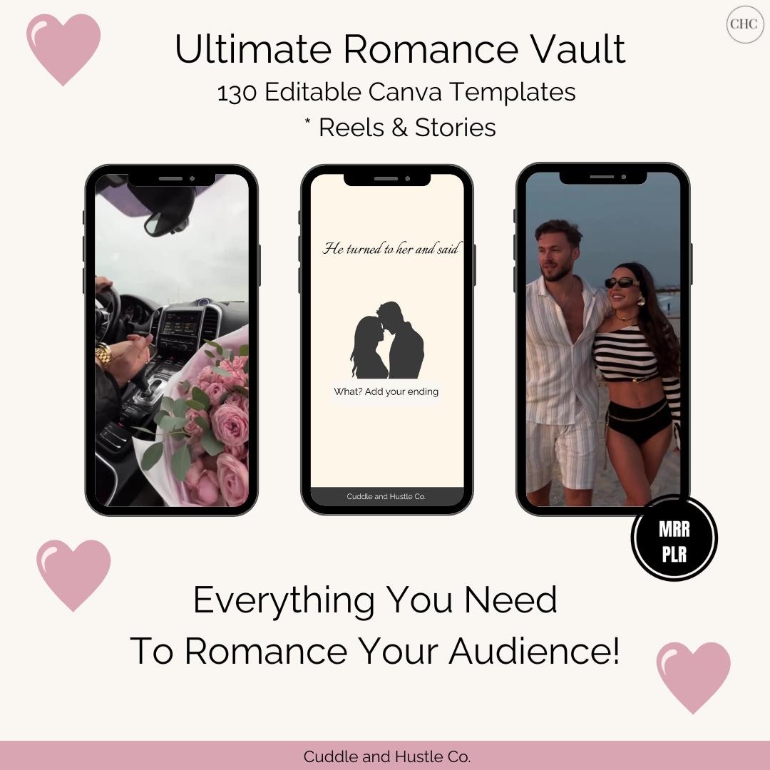 Romance Vault – 100 Canva Reels + Story Templates, Editable Instagram ...