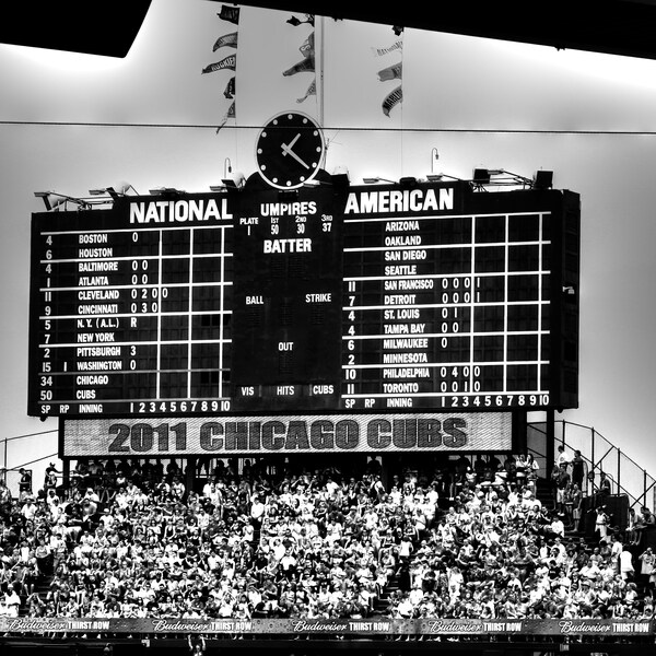 Wrigley Field Scoreboard - Etsy