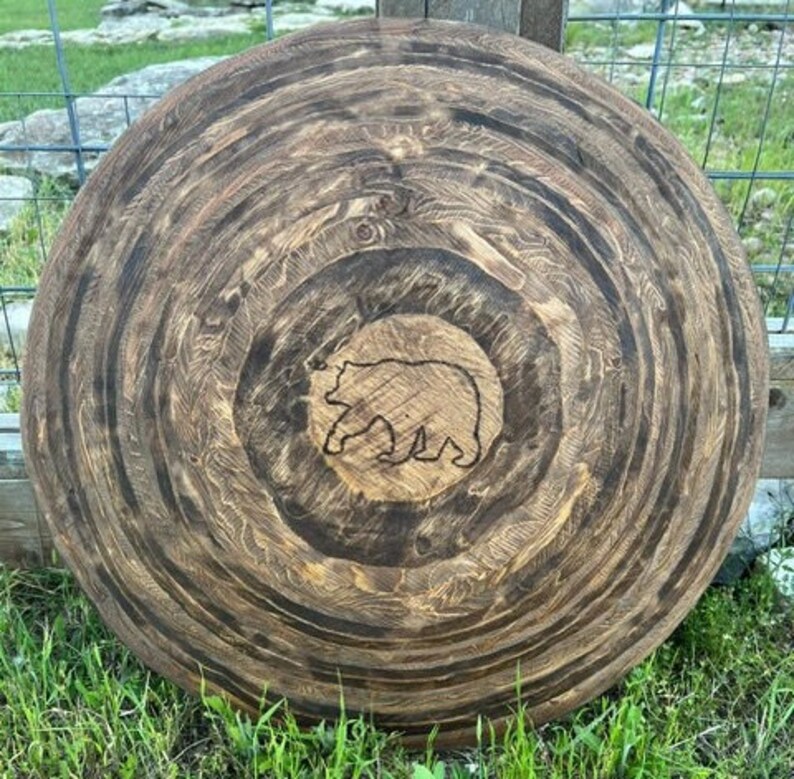 Handcrafted Wooden Round Shield - Etsy