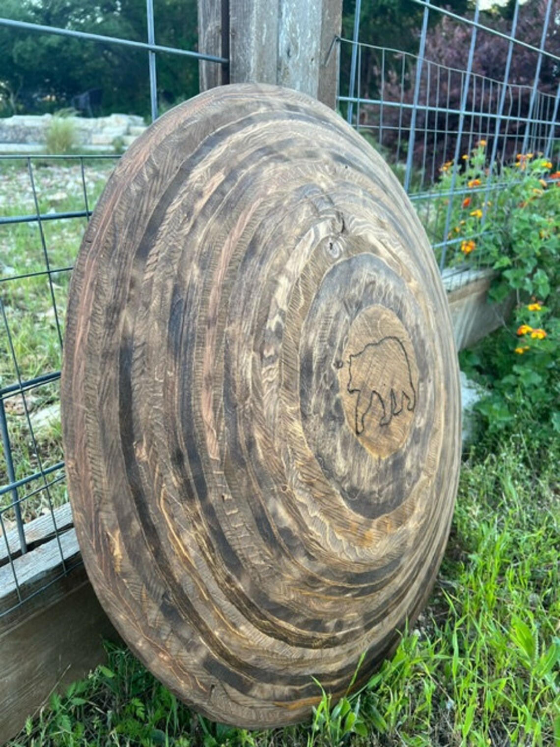 Handcrafted Wooden Round Shield - Etsy