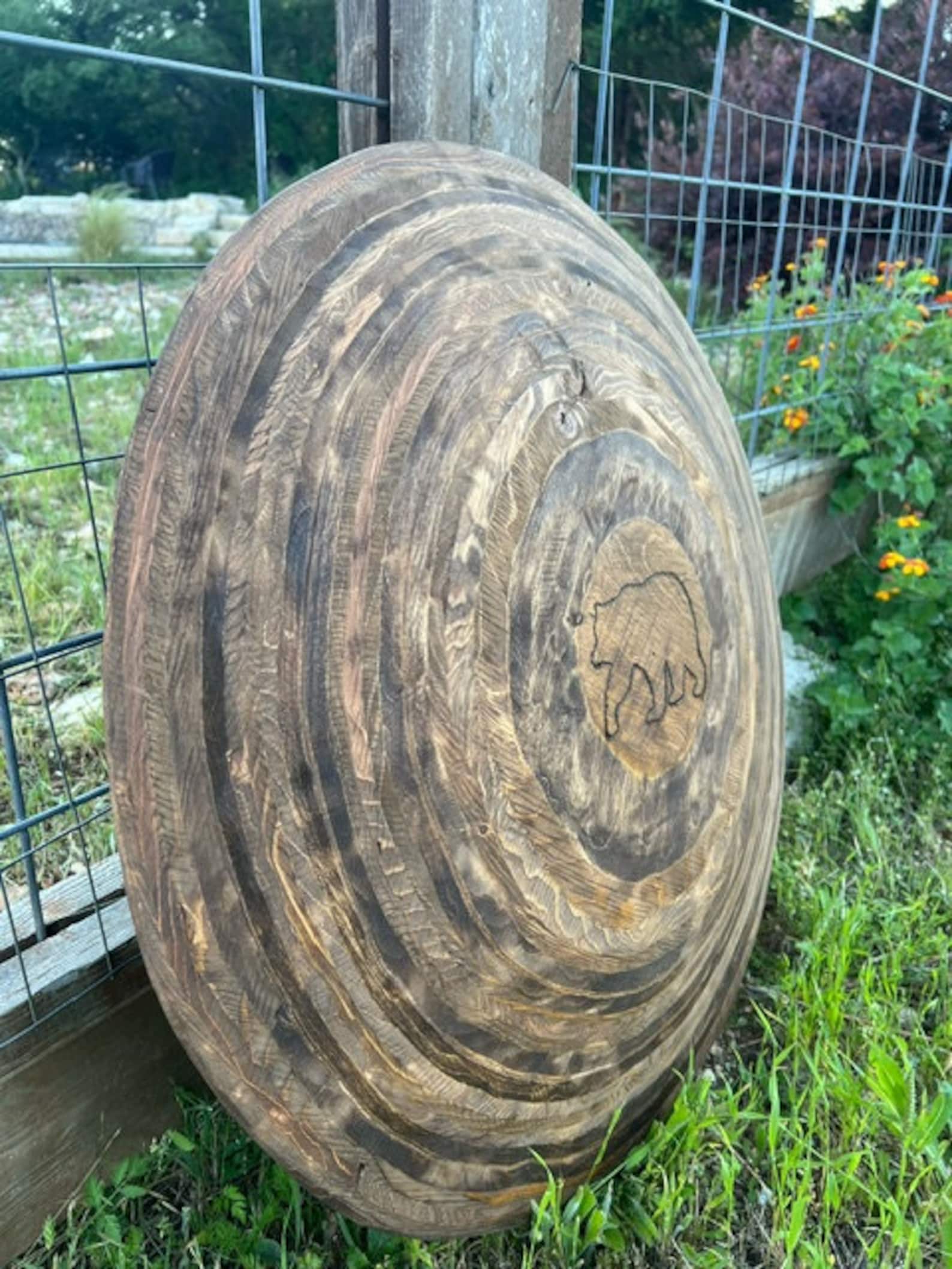 Handcrafted Wooden Round Shield - Etsy