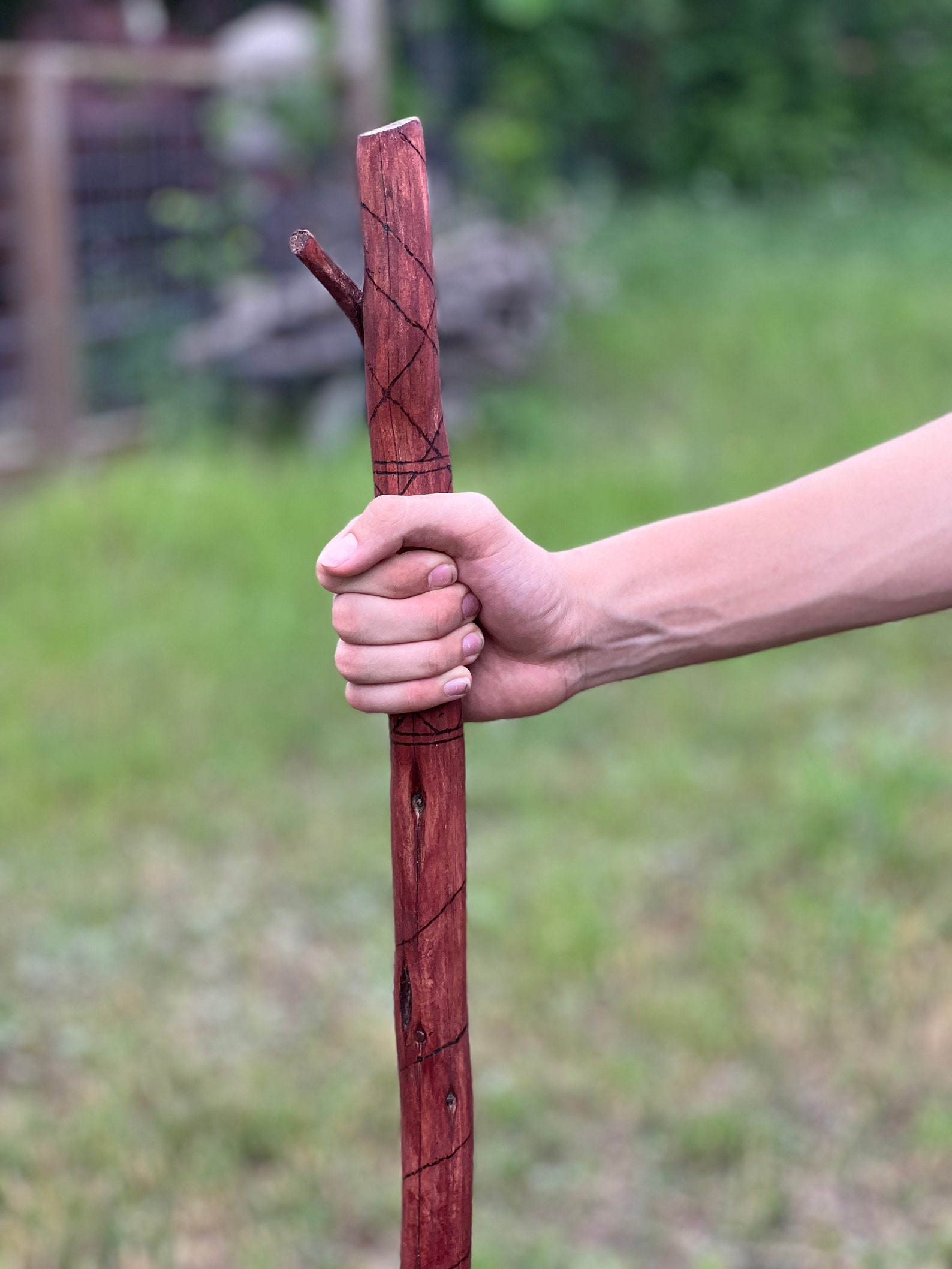 Handmade Cedar Walkingstick - Etsy