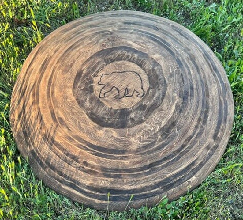 Handcrafted Wooden Round Shield - Etsy