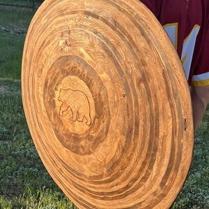 Handcrafted Wooden Round Shield - Etsy
