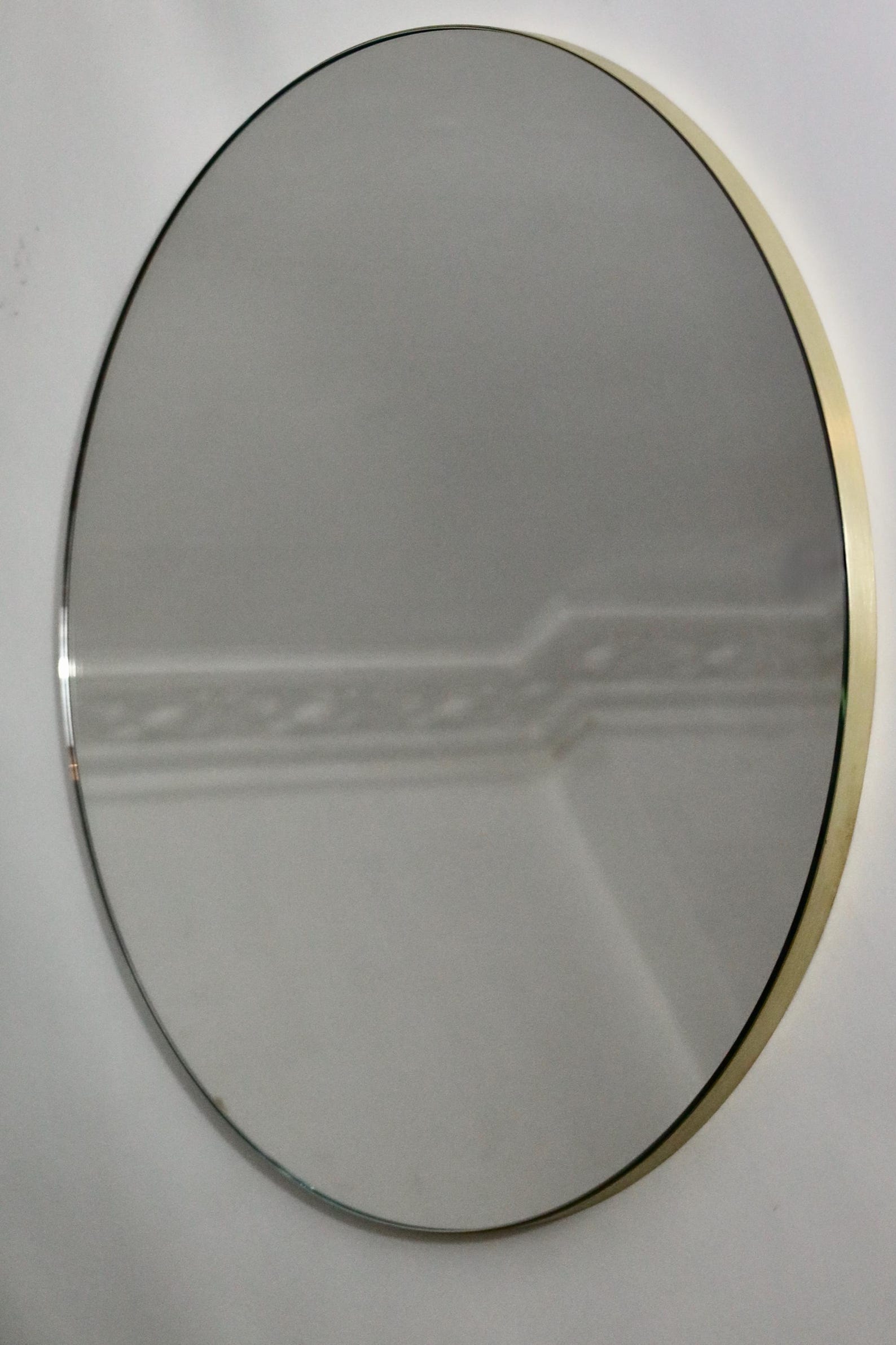 Seamless Round Mirror With Brass Frame - Etsy
