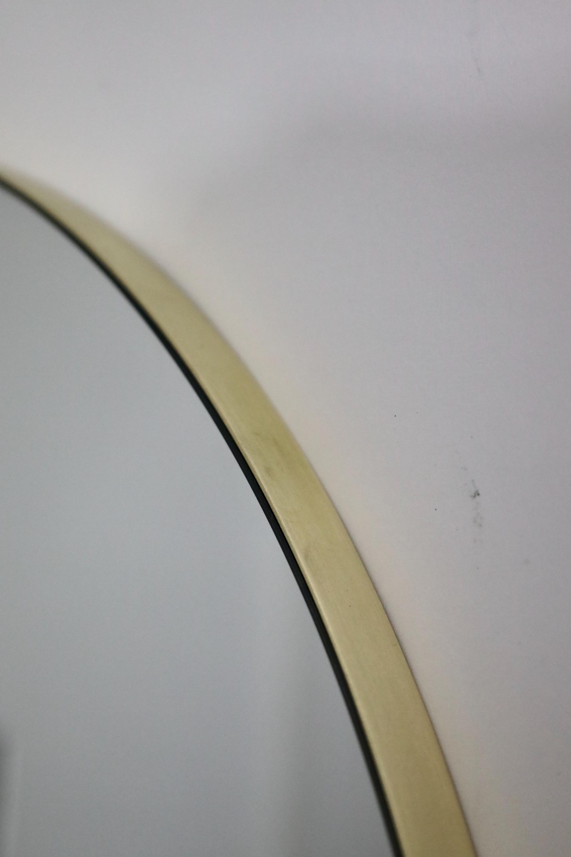 Seamless Round Mirror With Brass Frame - Etsy