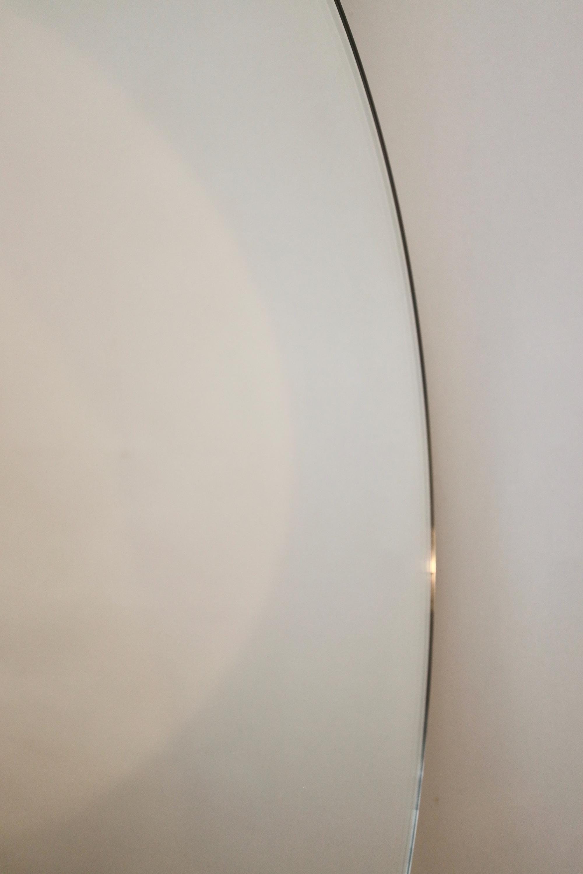 Seamless Round Mirror With Brass Frame - Etsy