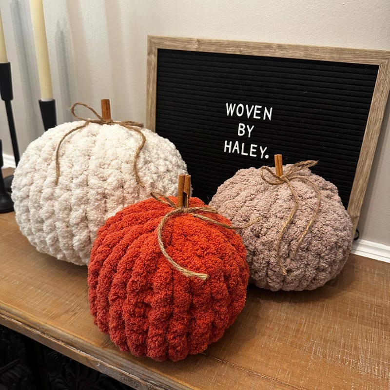 Chunky Yarn Pumpkin - Etsy