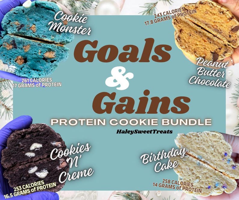 Goals & Gains Protein Cookie Bundle - Etsy