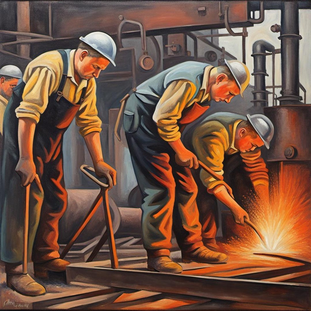 The Hands That Built America - Steel Workers - Etsy