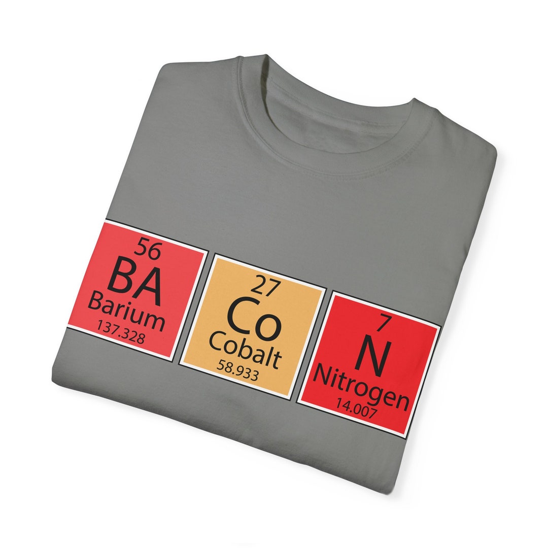 Bacon Periodic Table T-shirt - Etsy