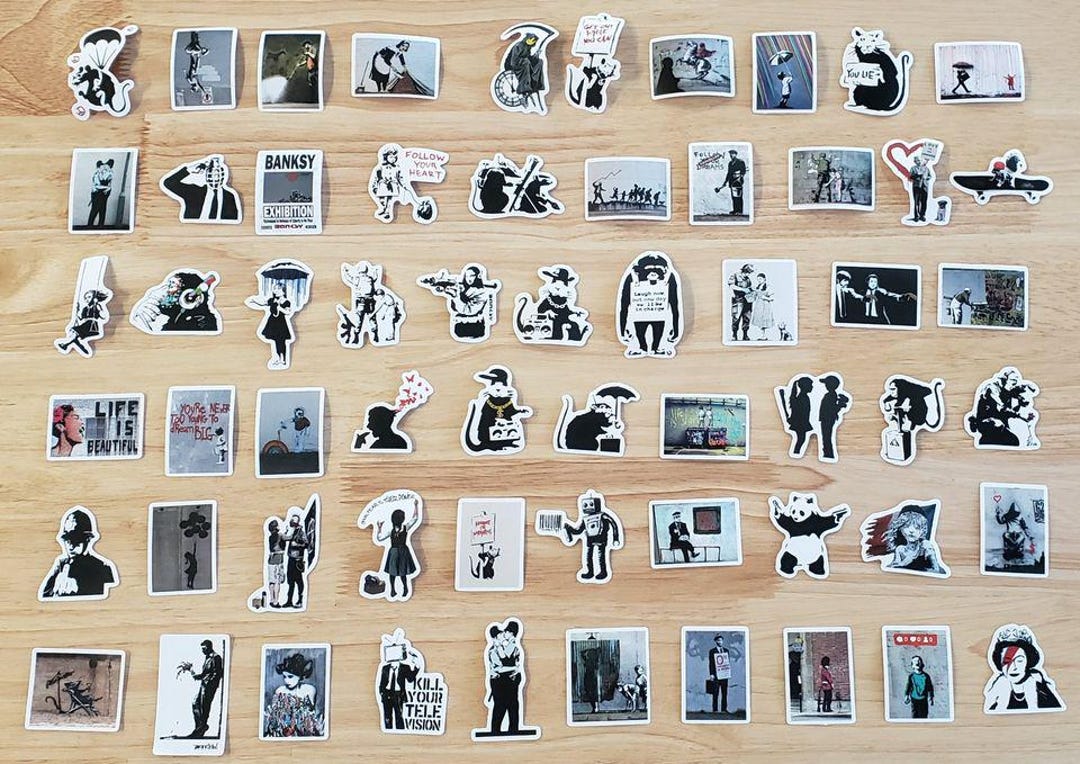 Banksy Themed Sticker Pack - Etsy