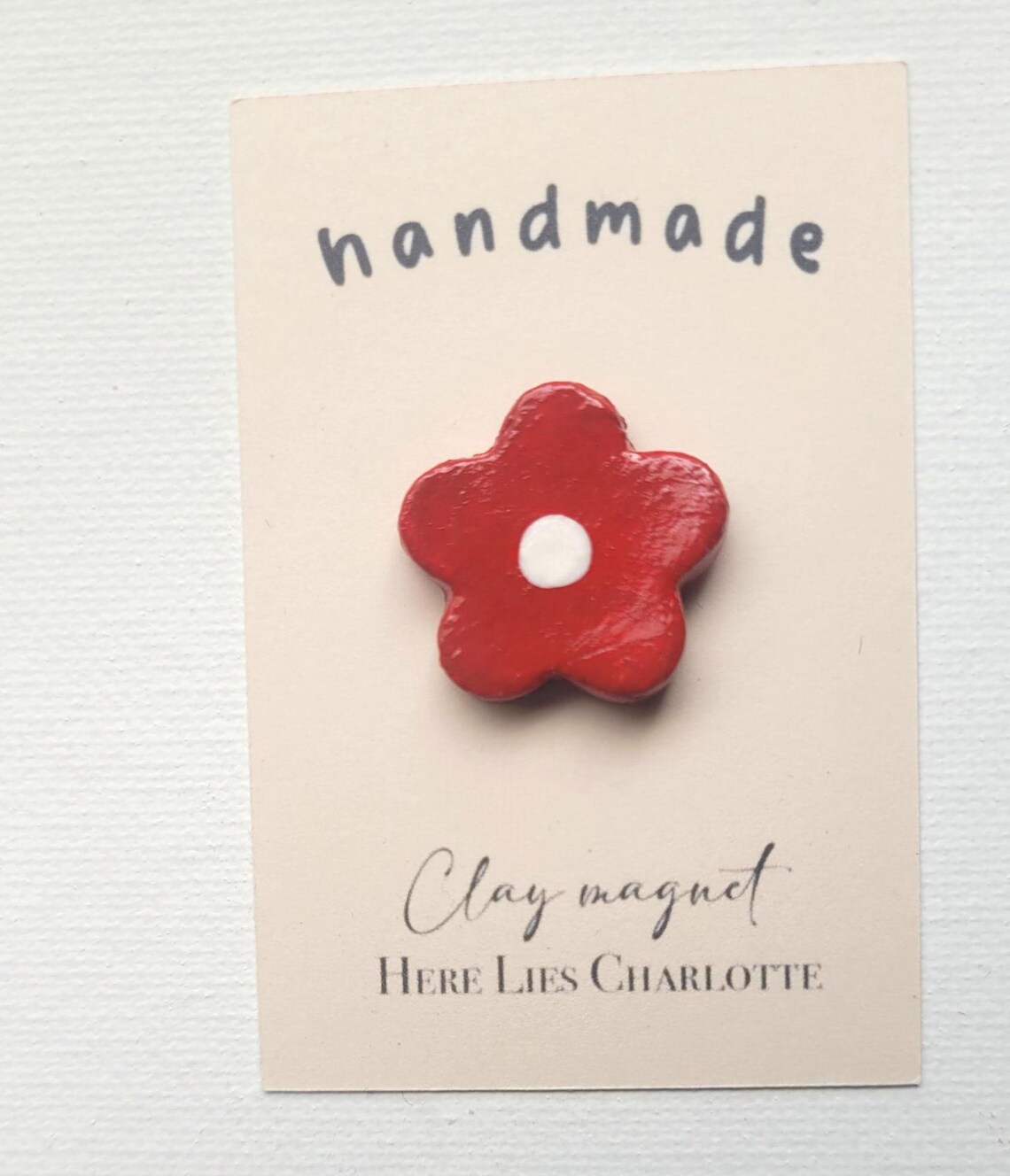 Air Dry Clay Flower Pin - Handmade Floral Brooch or Magnet - Etsy