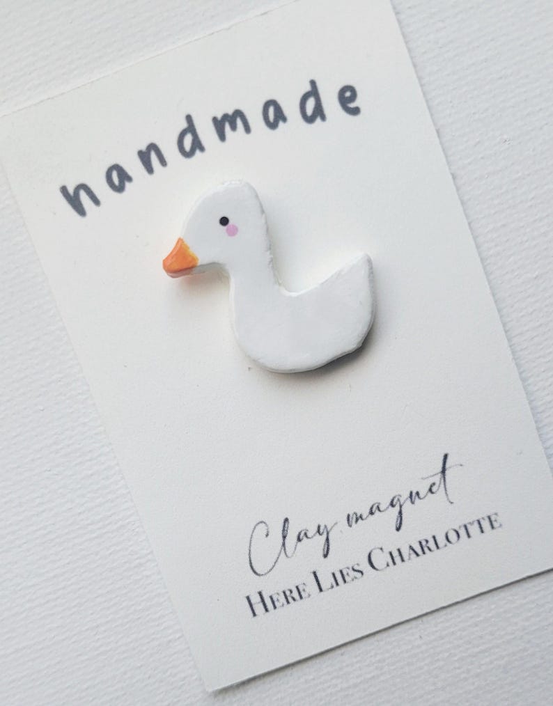 Duck Magnet | Air Dry Clay Duck Pin | Cute Air Dry Clay Magnet ...