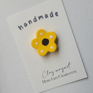 Air Dry Clay Flower Pin - Handmade Floral Brooch or Magnet - Etsy