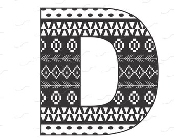 Aztec letters svg | Etsy