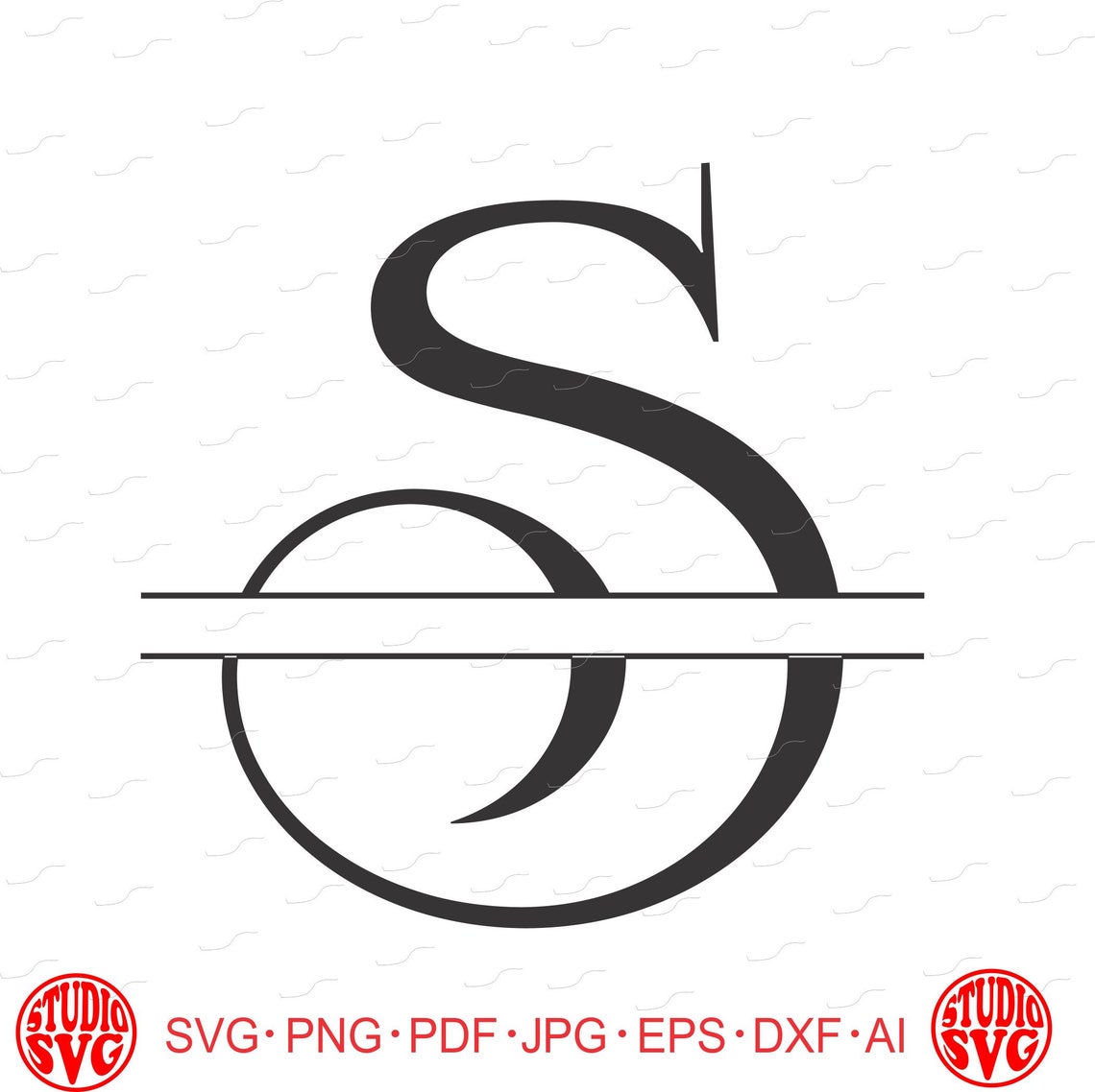 Digital Cut File Split Letter Letter S S Split S | Etsy