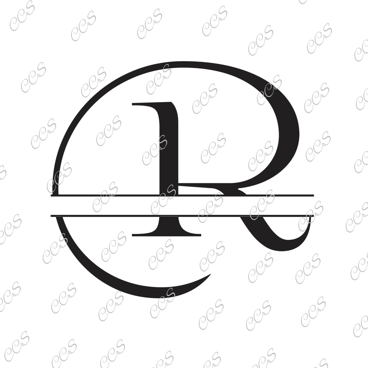 Digital Cut File Split Letter Letter R R Split R | Etsy