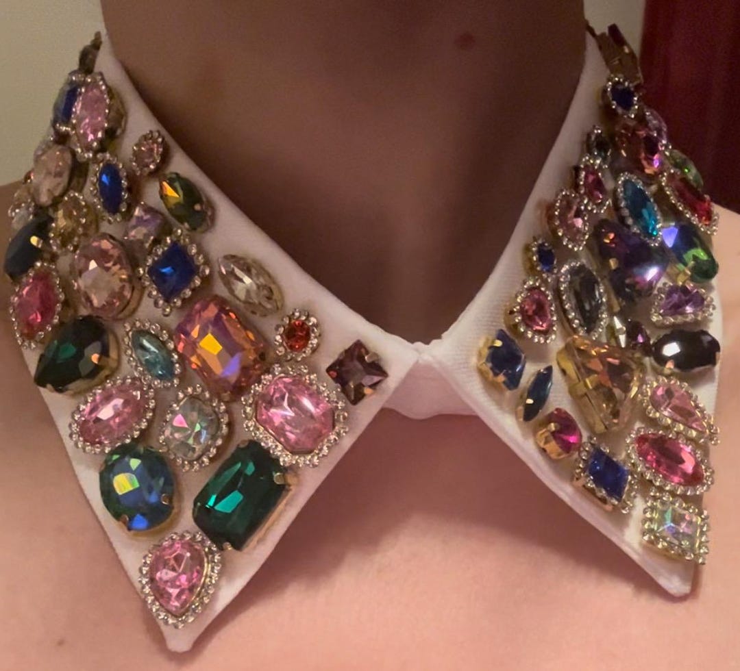 Accessories|collars| Gemstone Collar Necklace - Etsy