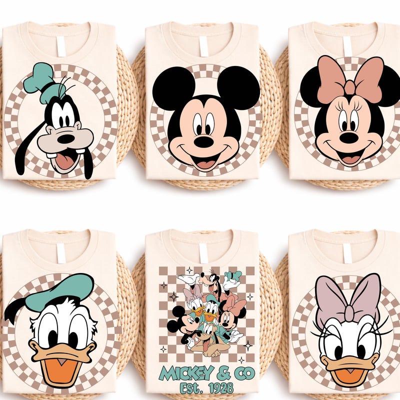 Checkered Mickey Dtf - Etsy