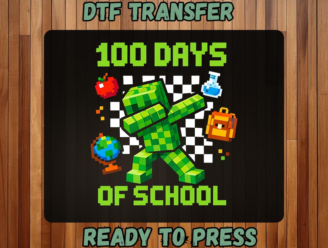 Level 100 Days of School Ready to Press DTF, Complete Gamer Video Games ...