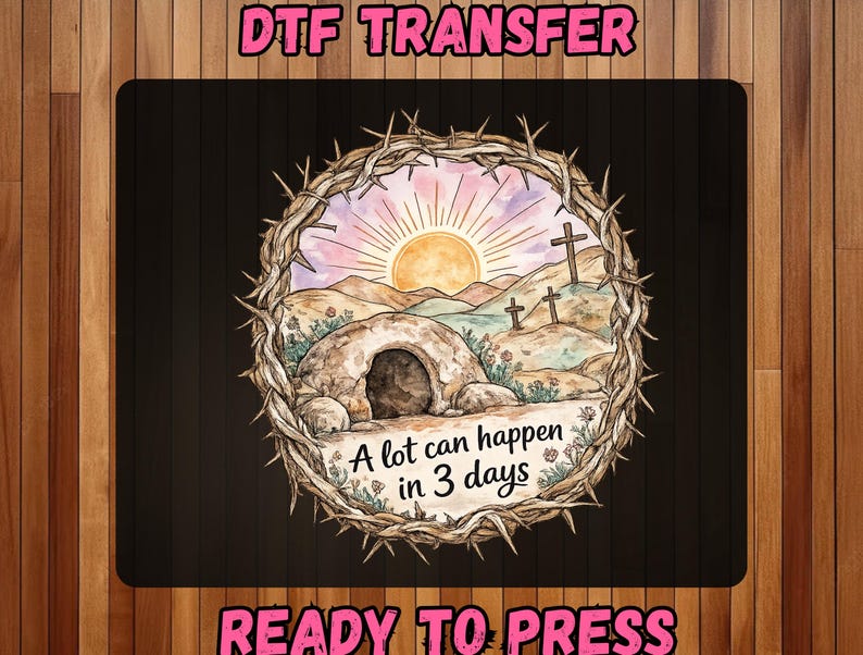 Empty Tomb Ready to Press DTF Transfer, Brushstroke Easter Iron On, A ...