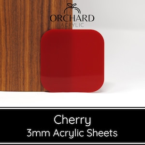 Cherry Red Acrylic Sheet | 3mm Acrylic | PMMA Cast Acrylic | Laser ...