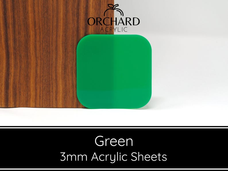 Green Acrylic Sheet | 3mm Acrylic | PMMA Cast Acrylic | Laser Cutting ...
