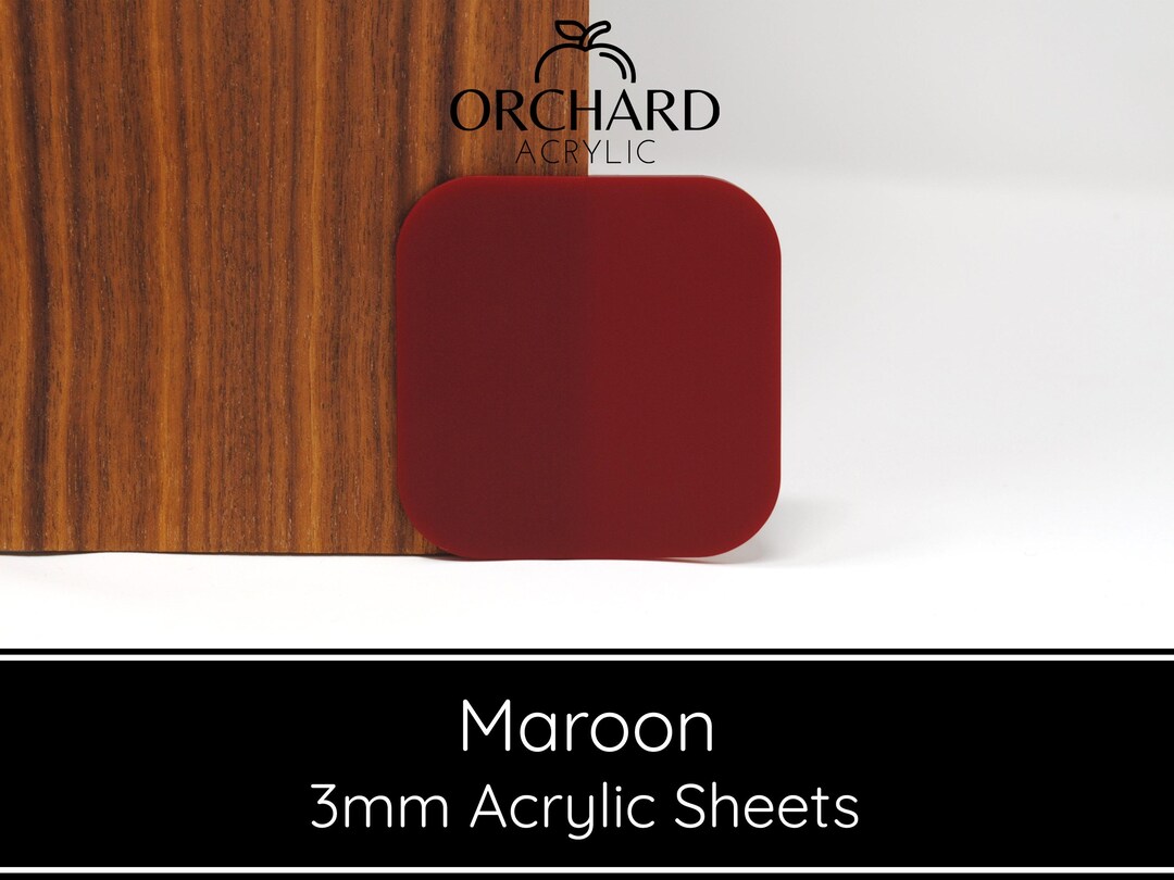 Maroon Acrylic Sheets | 3mm Acrylic Sheet | PMMA Cast Acrylic | Laser ...