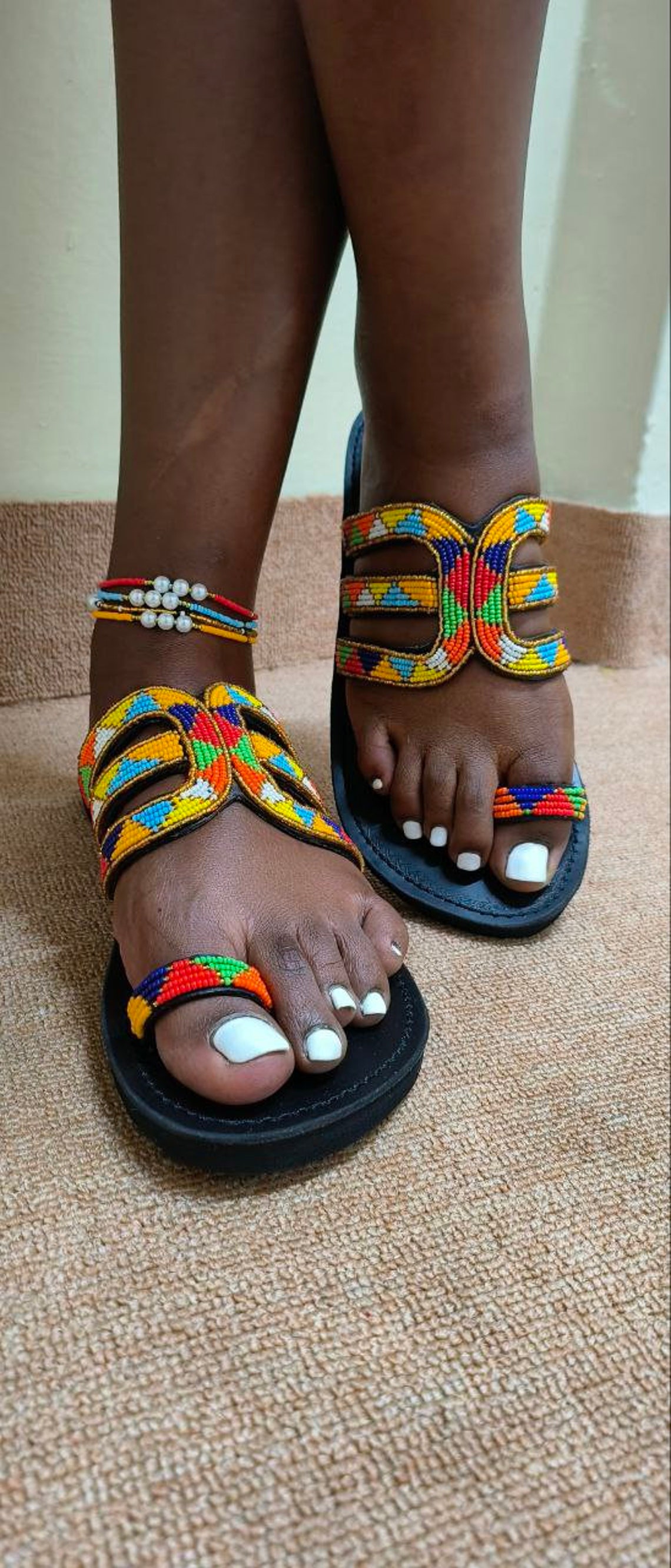 Masai Sandals,african Shoes,handmade Shoes,leather Shoe,womens Shoe ...