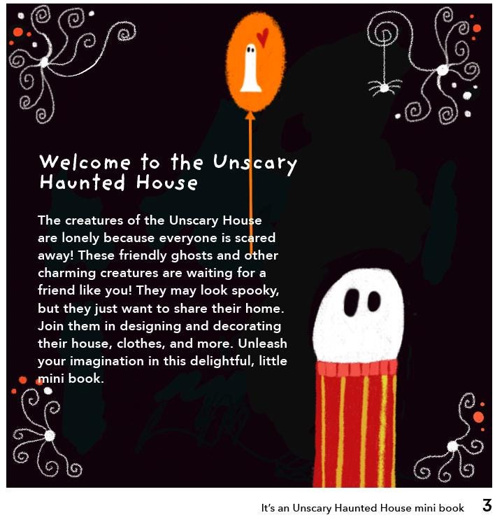 Unscary Haunted House Drawing Original Mini Activity Book for Kids and ...
