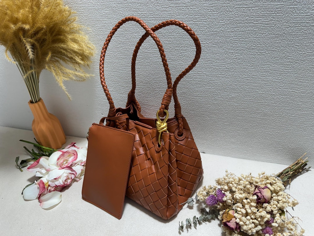 Vegan Leather Woven Bag, Luxury Clutch, Woven Designer Handbag, Woven ...