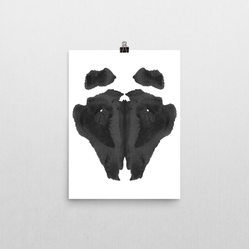 Therapist Office Decor Rorschach Inkblot Wall Art Vertical Print Image ...