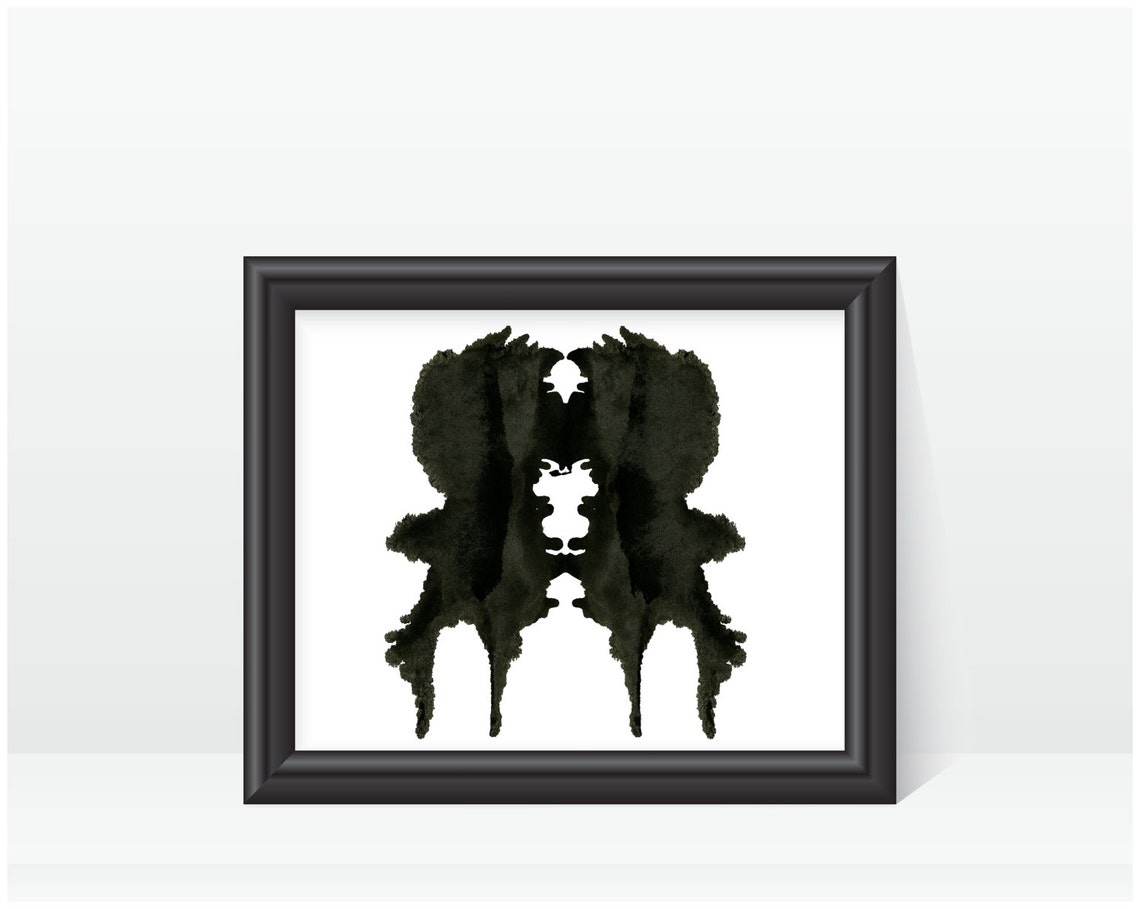 Rorschach Print Psychology Art Ink Blot Test Digital Printable Image ...