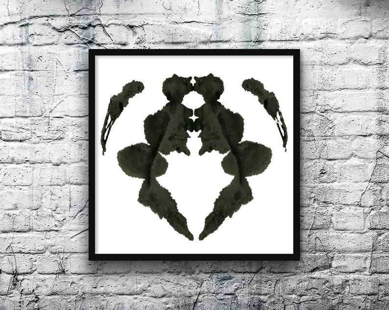 Psychologist Art Print Rorschach Ink Blot Test Digital Download ...