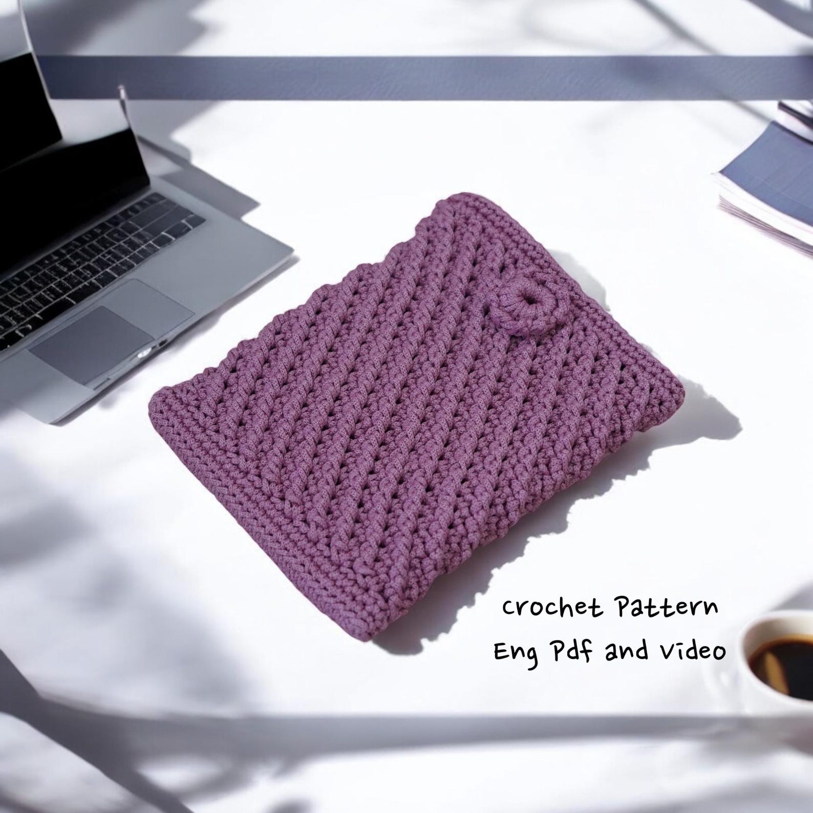 Crochet Pattern, Laptop Pouch, Tablet Sleeve, Laptop Covers, PDF and ...