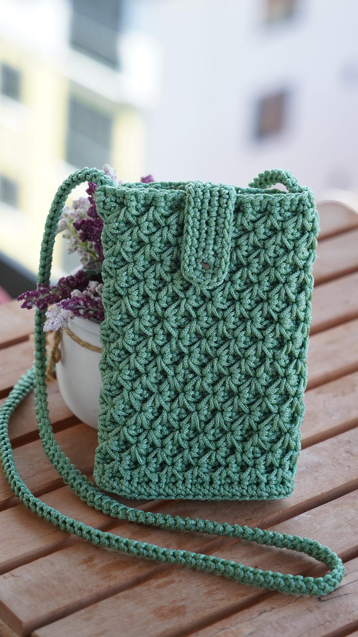 Crochet Pattern, Phone Pouch, Crochet Tutorial Star Stitch, PDF and ...