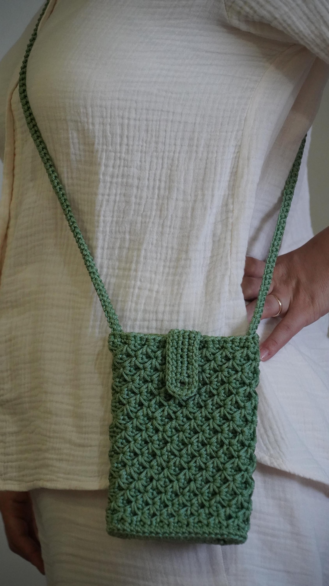 Crochet Pattern, Phone Pouch, Crochet Tutorial Star Stitch, PDF and ...