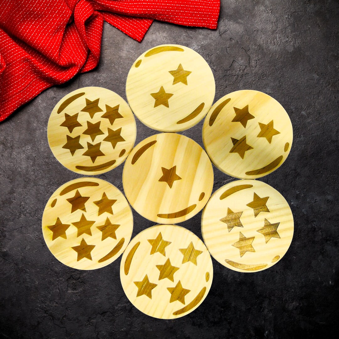 Set of 7 Anime-inspired Star Coasters Fan Art Drink Coasters Perfect ...