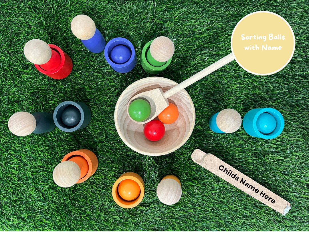 Montessori Sorting Ball Kids Game, Custom Gift for Kids, Toddlers ...